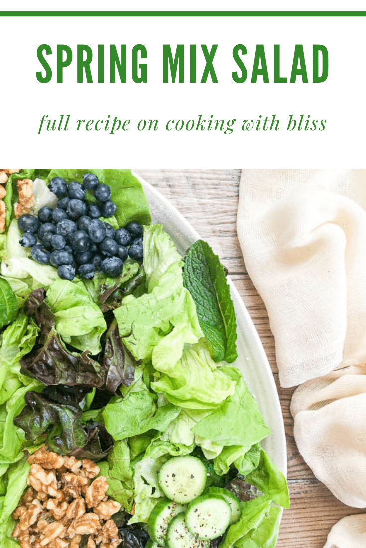 Fresh Spring Mix Salad : Cooking With Bliss