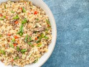 Simple One Skillet Hamburger Rice Recipe : Cooking With Bliss